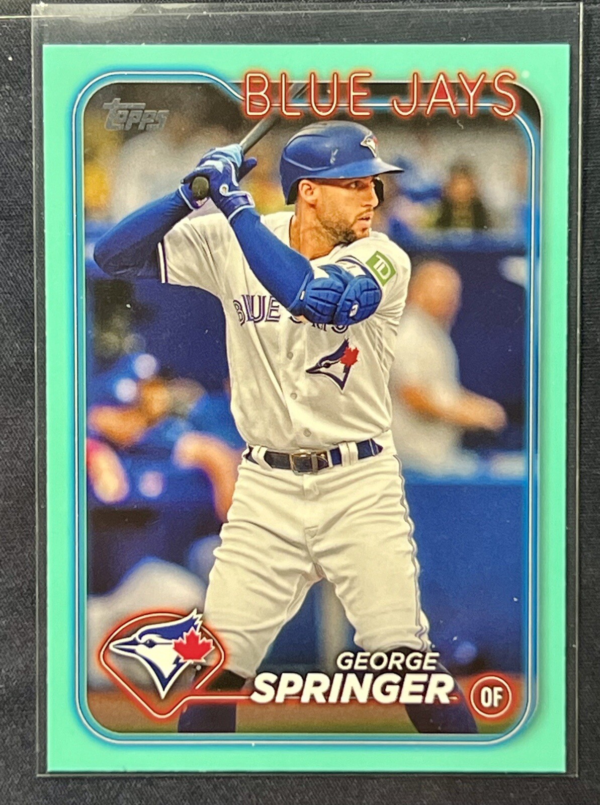 2024 Topps Series 1 George Springer Aqua Fanatics Exclusive #72 Blue ...