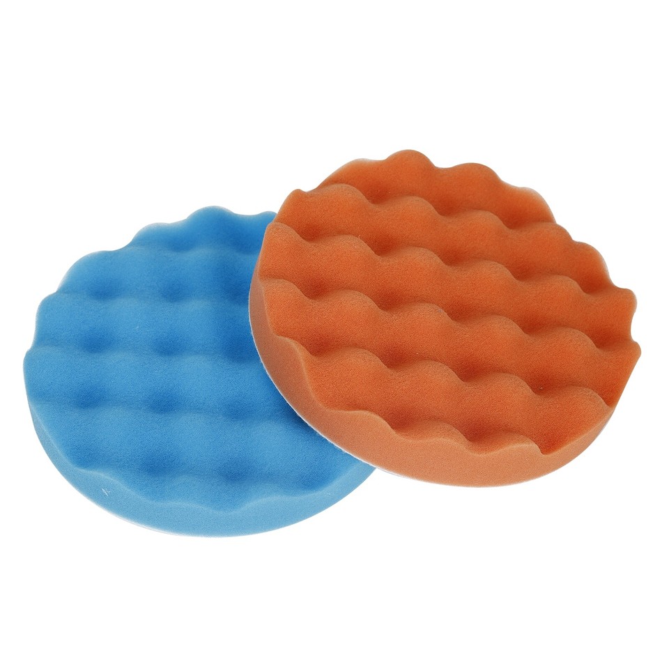 7inch Car Polisher Soft Wave Foam Waffle Pad Buffing Sponge Pads Kit | eBay