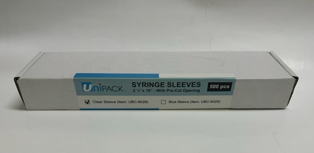 Syringe Sleeves 2 1/2" x 10" - With Pre - Cut Opening - 500 pcs box | eBay