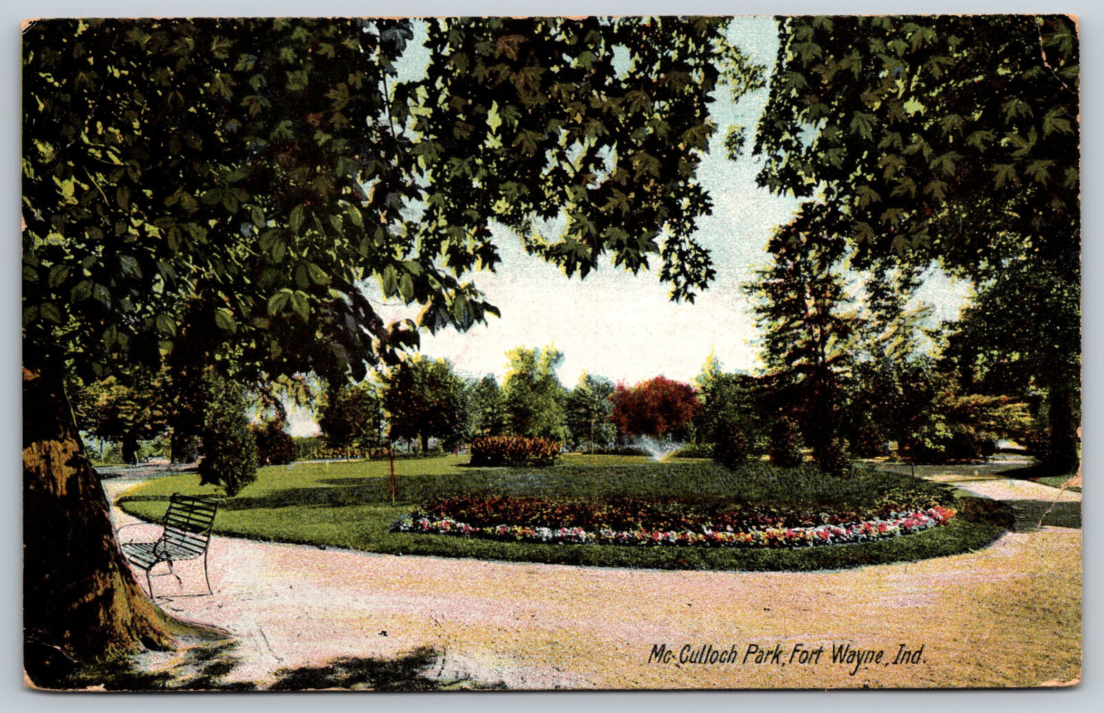 Postcard McCulloch Park c1911 Fort Wayne, IN G10 | eBay