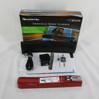 Red Pandigital Handheld Wand Scanner No PC Required Model PANSCN08R ...