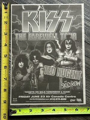 KISS Concert Ad Advert Farewell Tour Toronto Canada June 23 2000 ...