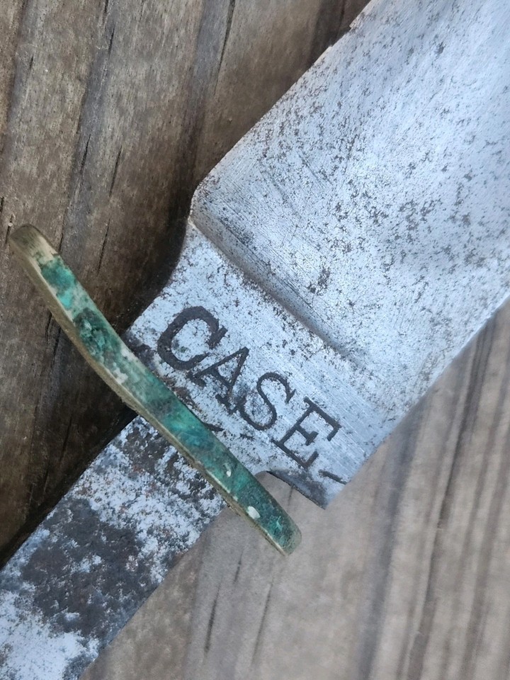 For Repair Vintage CASE Fixed Blade Knife 9" -Stacked Leather Handle ...
