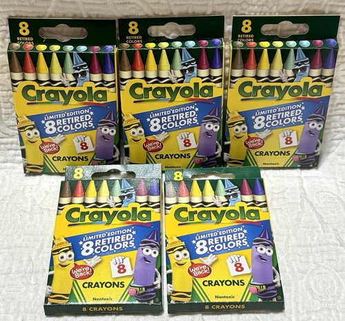 Crayola Crayons Retired Limited Edition Dandelion Violet 5 Crayon Boxes ...