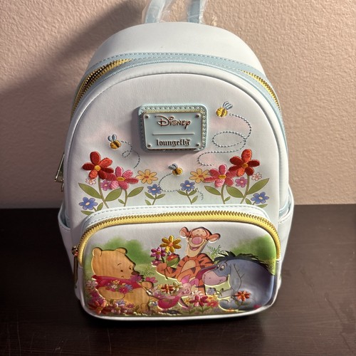 loungefly Disney Winnie the Pooh Floral Pooh Bear & Friends Mini ...