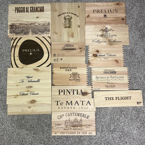 Lot of 15 Wooden Wine Wood Panels Box Crate - Free Shipping Lot 28 | eBay