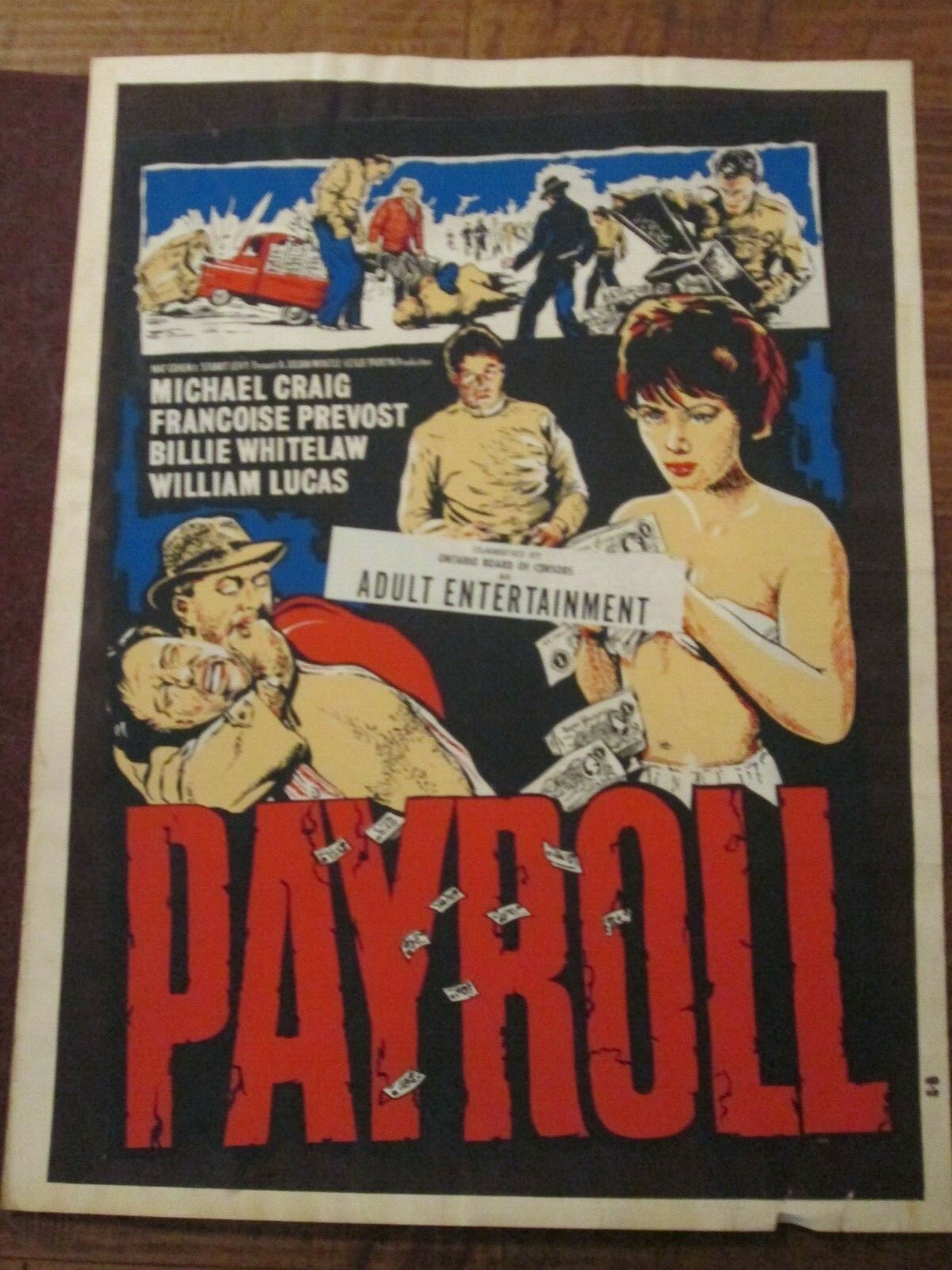 Payroll -Original Movie Poster - Michael Craig | eBay