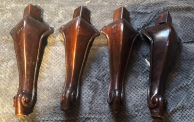 4 Vtg Architectural Salvage French Wood Table Legs 16” Tall Crafter ...