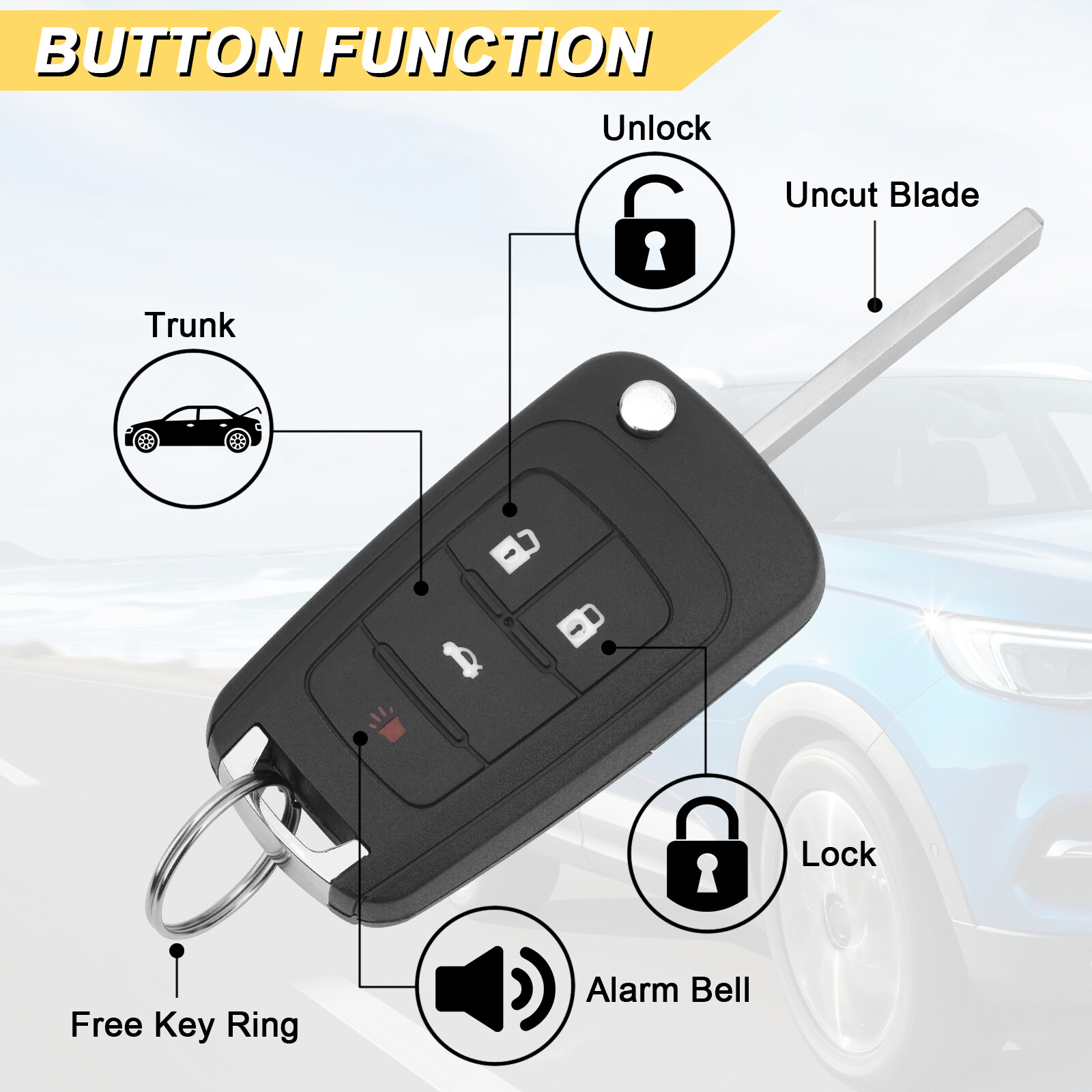 2x for 2011 - 2016 Buick LaCrosse / Regal Chevy Cruze Keyless Remote ...