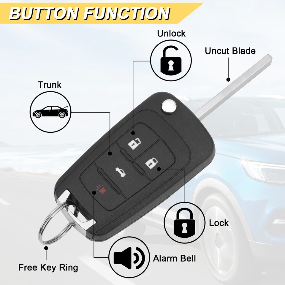 2x for 2011 - 2016 Buick LaCrosse / Regal Chevy Cruze Keyless Remote ...