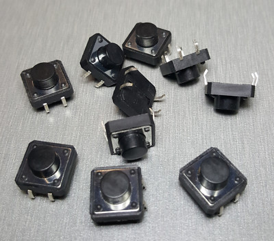 10Pcs 12x12x7mm SPST Momentary PCB Mount Tactile Switch | eBay