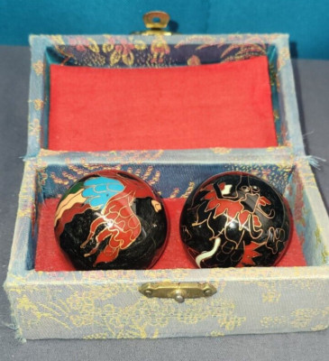 Vintage Chinese Baoding Balls with Chime. Cloisonné, | eBay