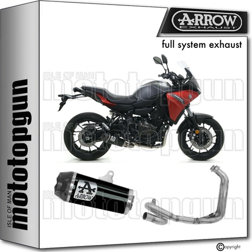 ARROW RC FULL SYSTEM EXHAUST WORKS BLACK C YAMAHA MT07 MT-07 21/23 | eBay