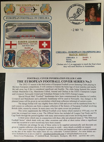 Chelsea v Basel 2nd May 2013 Europa League Dawn First Day Cover | eBay UK