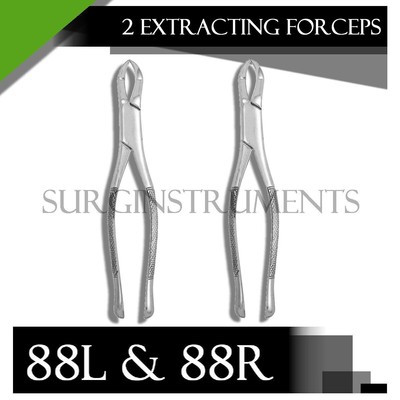 2 Dental Surgery Tooth Extracting Forceps # 88 L & 88 R - 88L and 88R ...