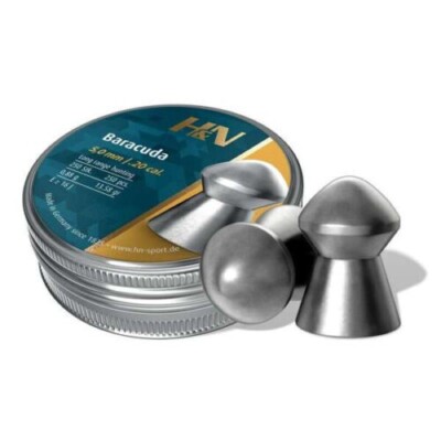 H&N BARACUDA .20 CAL PELLETS 250 COUNT 13.58 grain ROUND NOSE GREAT ...