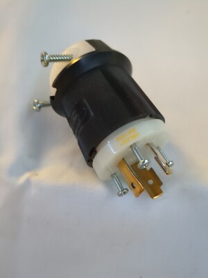 HUBBELL WIRING Locking Inlet: Plug, Industrial, L5-20P, 125V, B&W ...