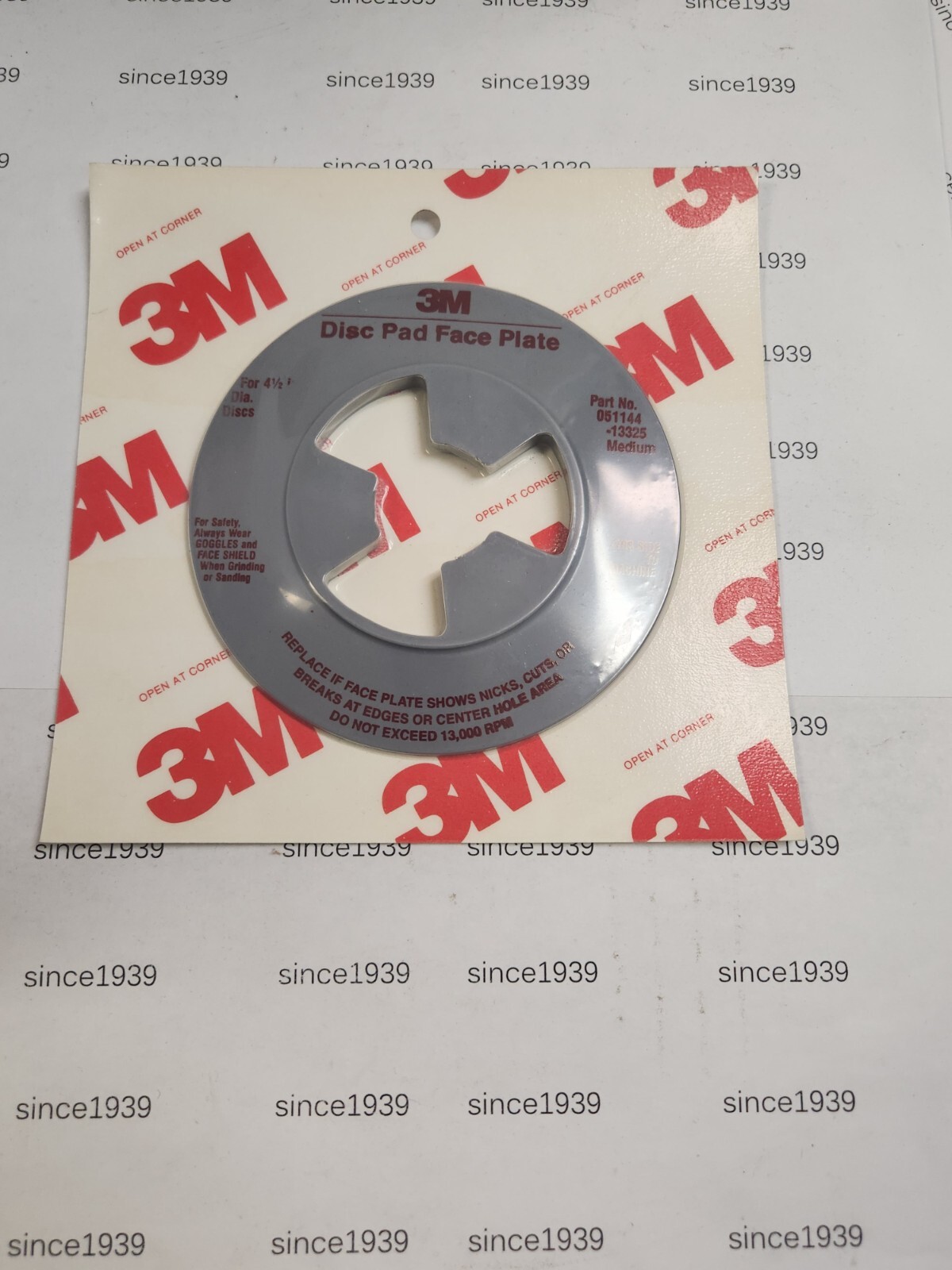 3M 13325 4 1/2" MEDIUM FACE PLATE BACKING PLATE, GRAY | eBay