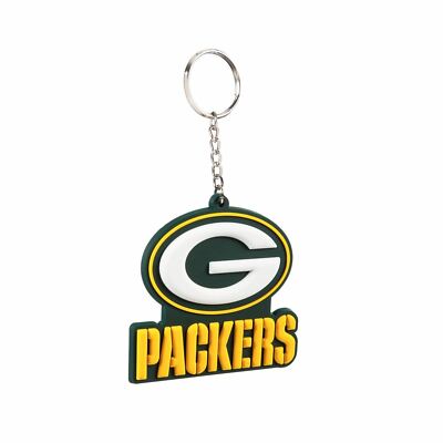 Team Sports America NFL Green Bay Packers Bold Sporty Rubber Keychain ...