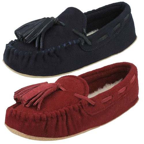 Clarks Femmes Moccassin Style Pantoufles Cozily Confortable | eBay