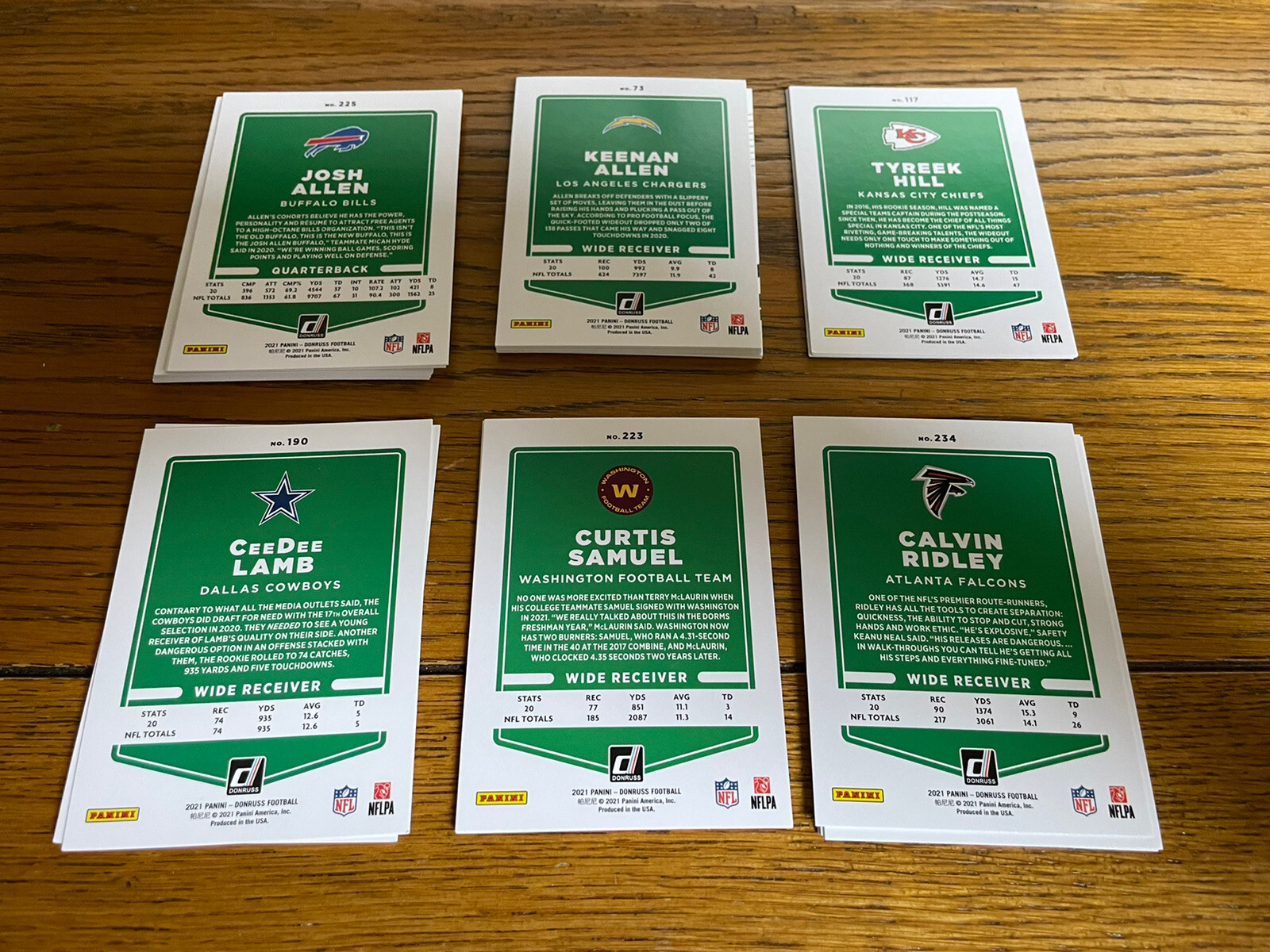 2021 NFL Donruss Football Base Cards x (99) | eBay Australia