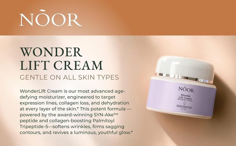Noor Wonder Lift Cream for Women, Natural Anti-Aging Wrinkle teatment ...