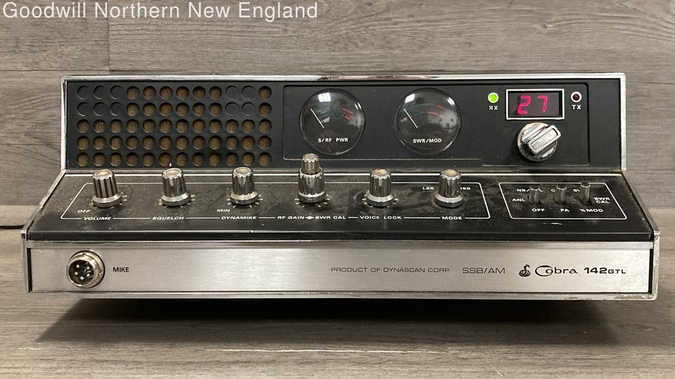 Vintage Cobra 142 GTL 40 Channel CB Radio Base Station IOB / Mic ...