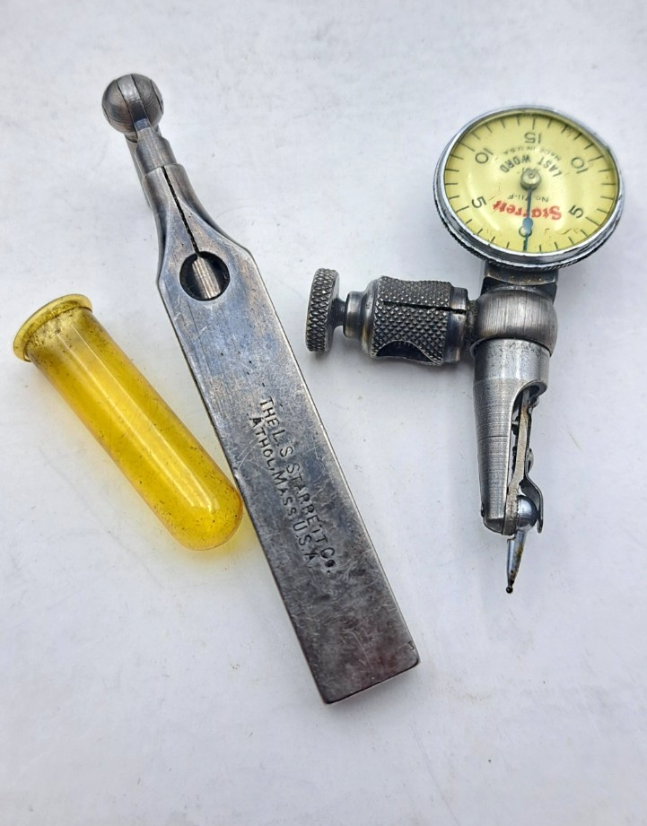 Vintage L.S. Starrett No. 711-F Last Word Universal Test Dial Indicator ...