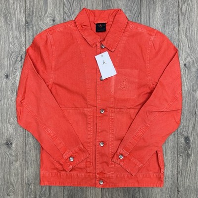 Air Jordan Denim Jacket Size Small Mens Orange Lobster Essentials ...