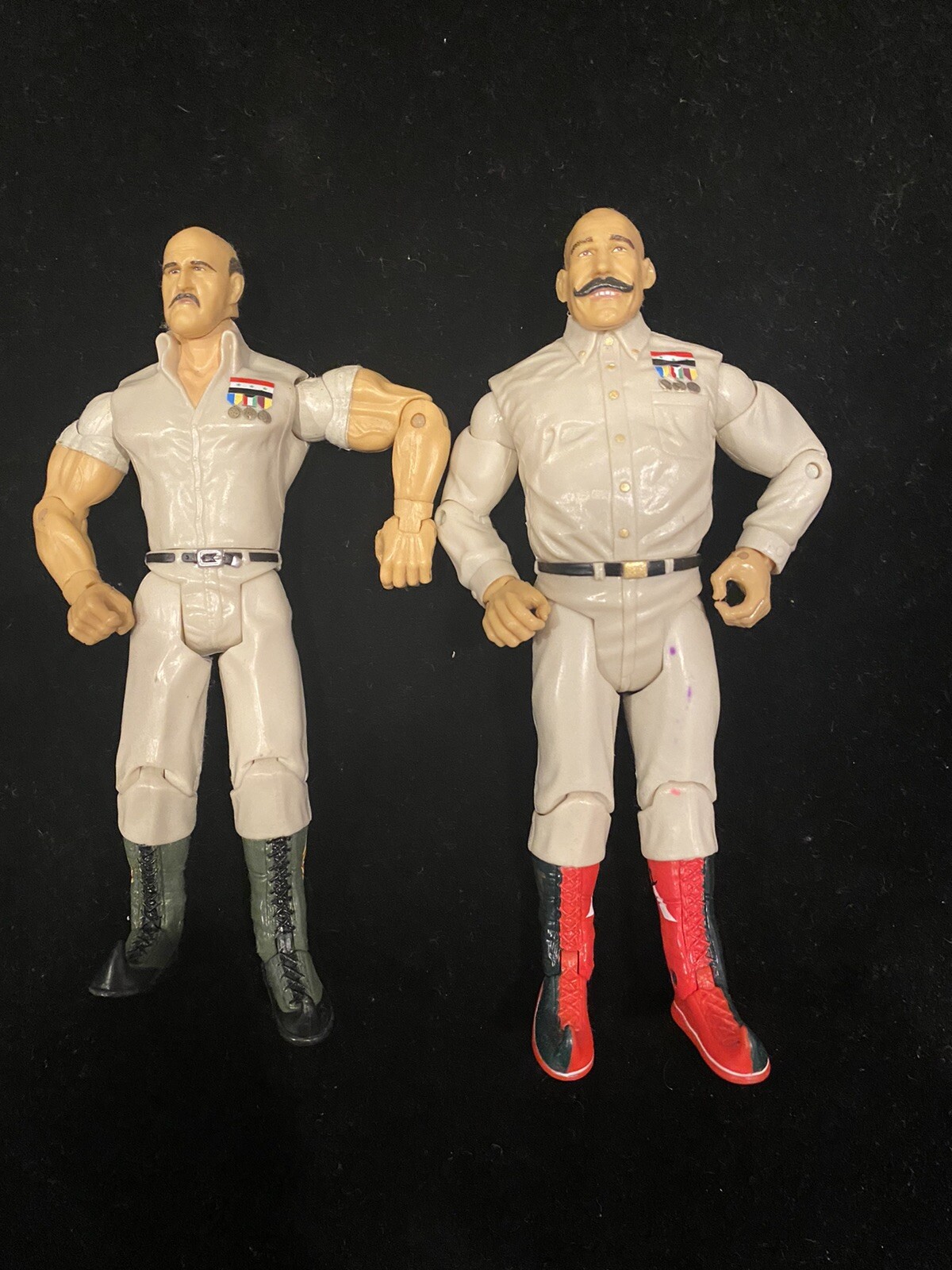 WWF Jakks Classic Superstars Colonel Mustafa and Sgt Slaughter figure ...