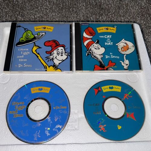 Dr Seuss Living Books Green Eggs And Ham Cat In The Hat Pc Cd Rom