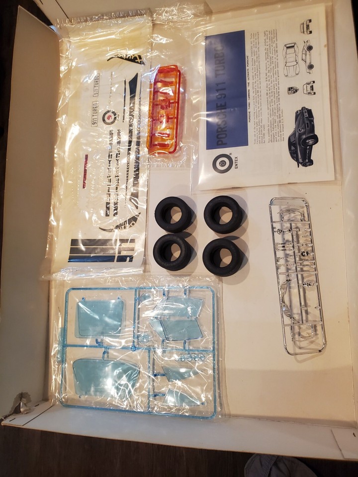 Entex 1/12 Scale Porsche 911 Turbo Carrera model kit started but ...