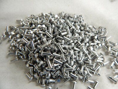 1 lb Solid Aluminium Aircraft Rivets, 3/32" Diam, 1/4" Long, AN470A3-4 ...