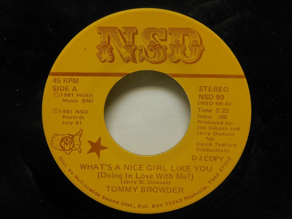 Tommy Browder: What's A Nice Girl Like You / Only Fool I Ever, 45 RPM ...