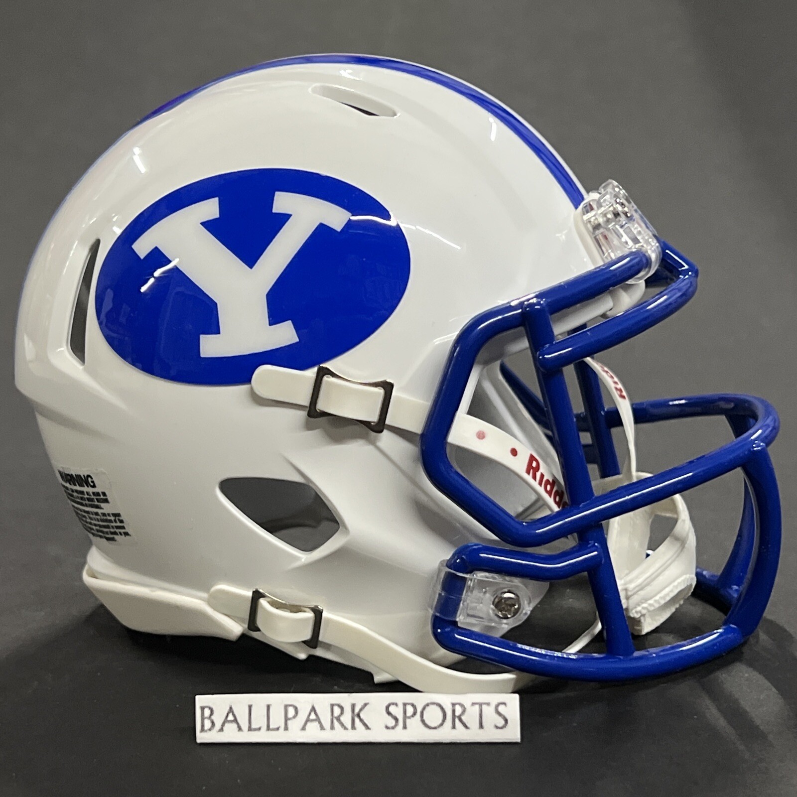 Brigham Young BYU Cougars Speed Mini Helmet Riddell NCAA White & Blue ...