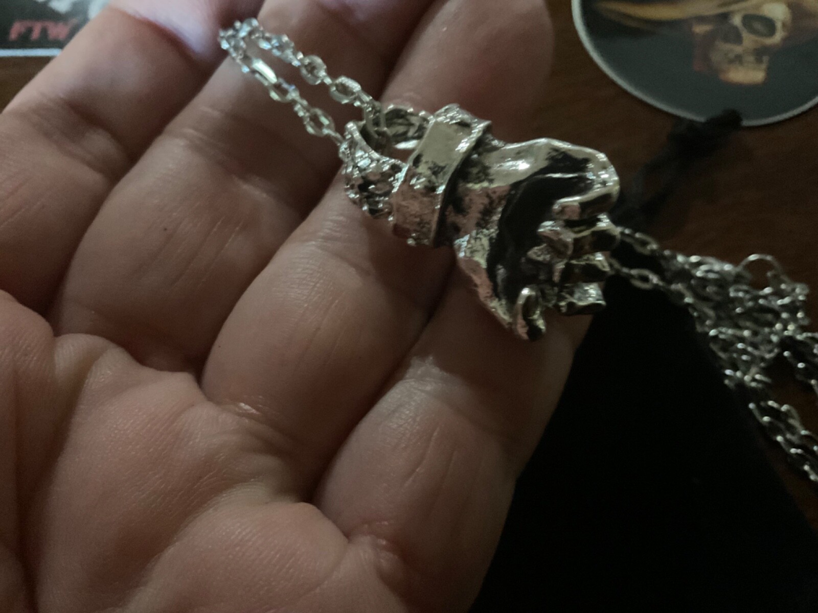 AUS SELLER. Fist guardian idol Amulet Shield Pendant motorcycle Harley ...