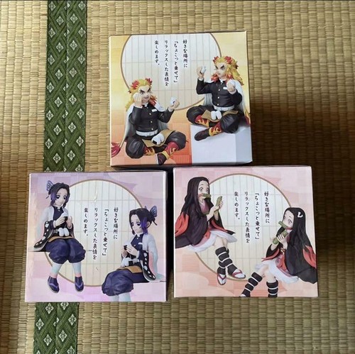 Demon Slayer Figure set Kyojuro Rengoku Shinobu Kocho Nezuko eating ...