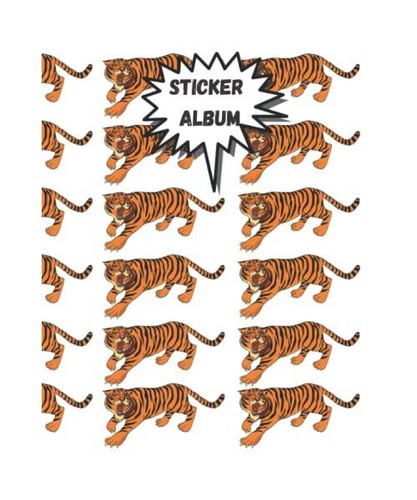 Sticker Album: Tiger Blank Sticker Book For your Collection Album size ...
