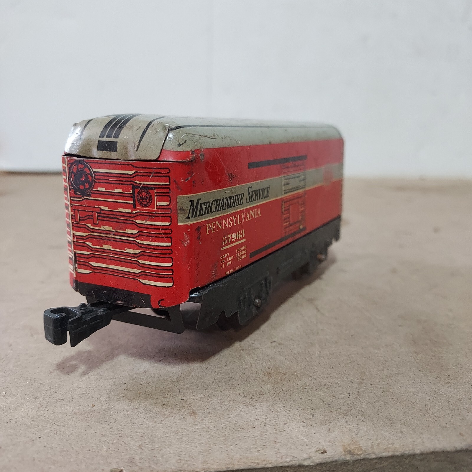 MARX FREIGHT TRAIN CAR PENNSYLVANIA MERCHANDISE SERVICE 37963 | eBay