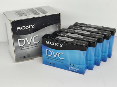 Sony DVM60PRRJ Premium Mini DV 60 Minute DVC Digital Video Cassette Box ...