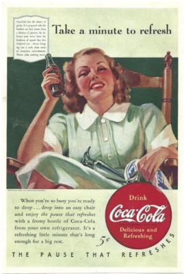 Vintage Coca-Cola Take a minute to refresh Print Ad | eBay