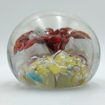 Antique Segmented Floral Pontil Mark Glass 3.25" Paperweight | eBay