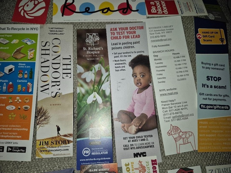 BOOKMARKS, 27 ASSORTED, MOST WITH ADS, NEW LOT | eBay