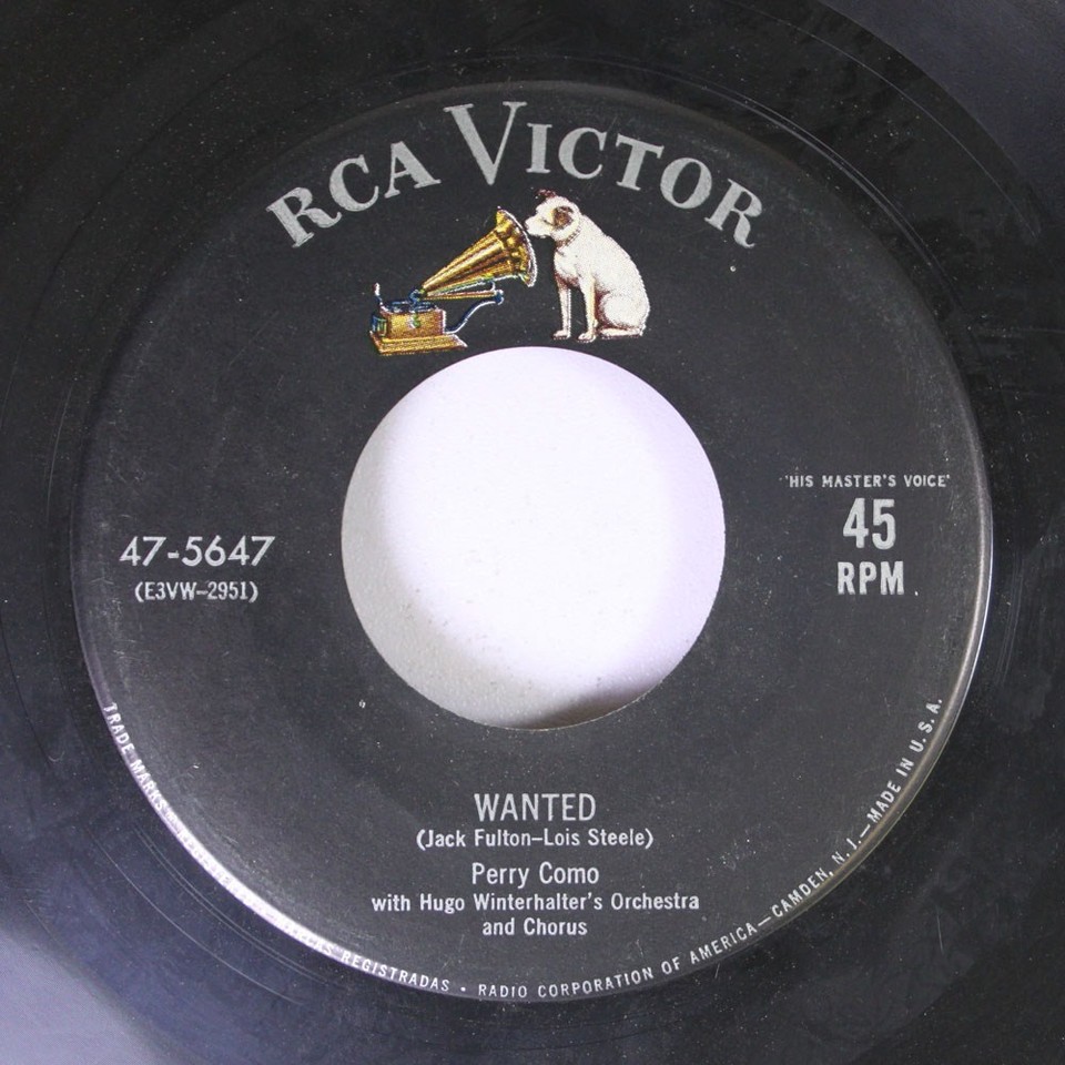 Country 45 Perry Como - Look Out The Window / Wanted On Rca Victor | eBay