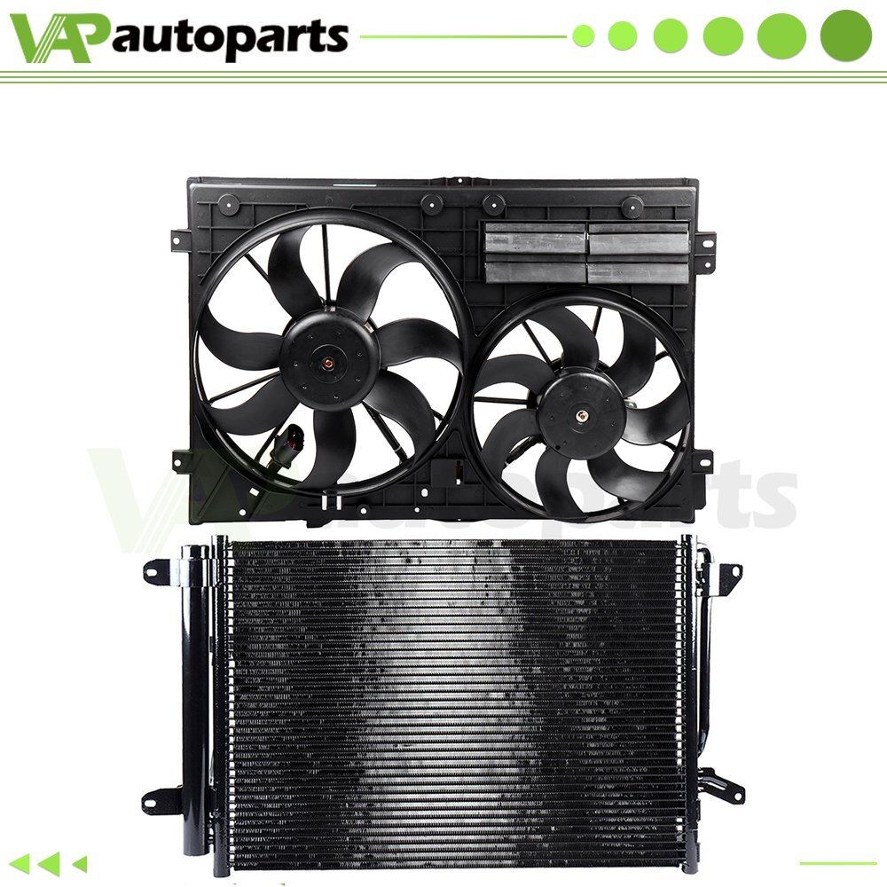 Engine AC Condenser and Cooling Fan Assembly For Volkswagen Jetta ...