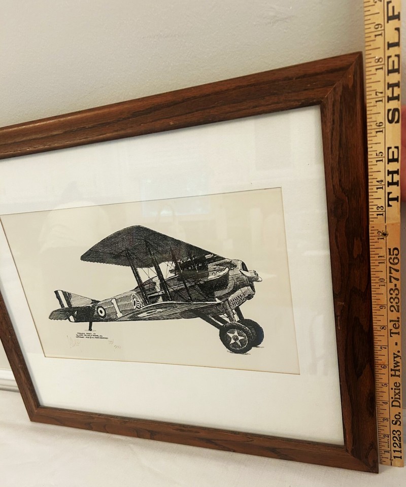 JOE MILICH FRENCH SPAD 13 AIRPLANE ART ETCHING SIGNED AND NUMBERED ...