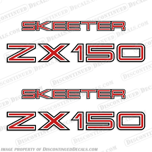 Fits Skeeter Boat Logo Decal - ZX150 White Inline | eBay