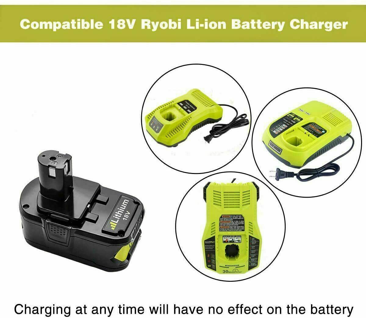 18V 5.0Ah P108 Battery For Ryobi ONE PLUS Lithium-ion P105 P104 P102 ...