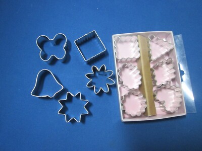 11 Small Cookie Cutters - Petit Fours - Bell, Star, Flower, Butterfly ...