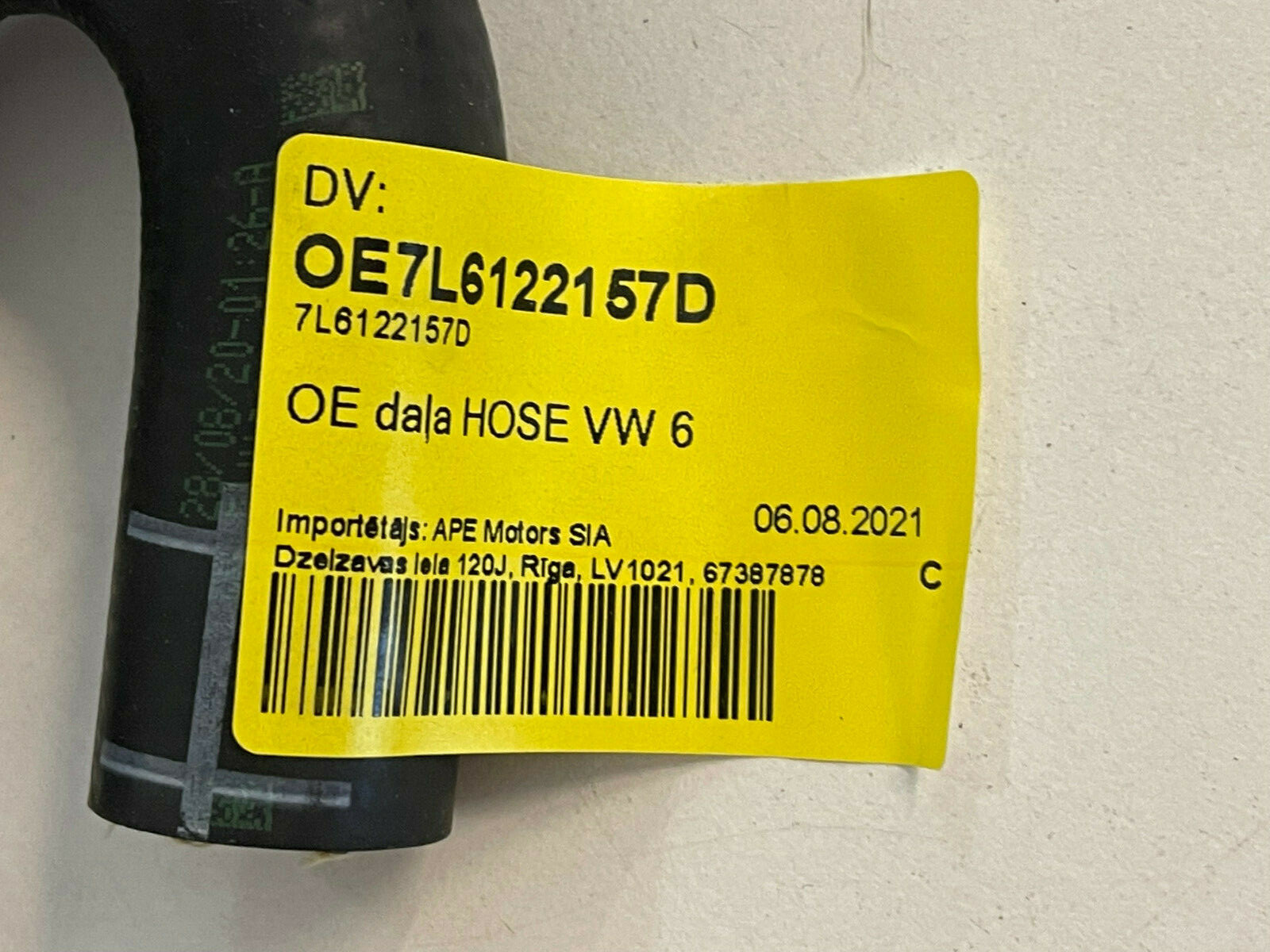 Audi Q7 4L VW Touareg 7L Coolant Pipe Hose 7L6122157D NEW GENUINE 2015 ...
